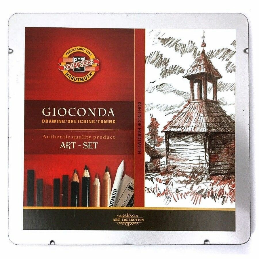 Набор для художника Koh-I-Noor "Gioconda". 24 предмета. метал. пенал