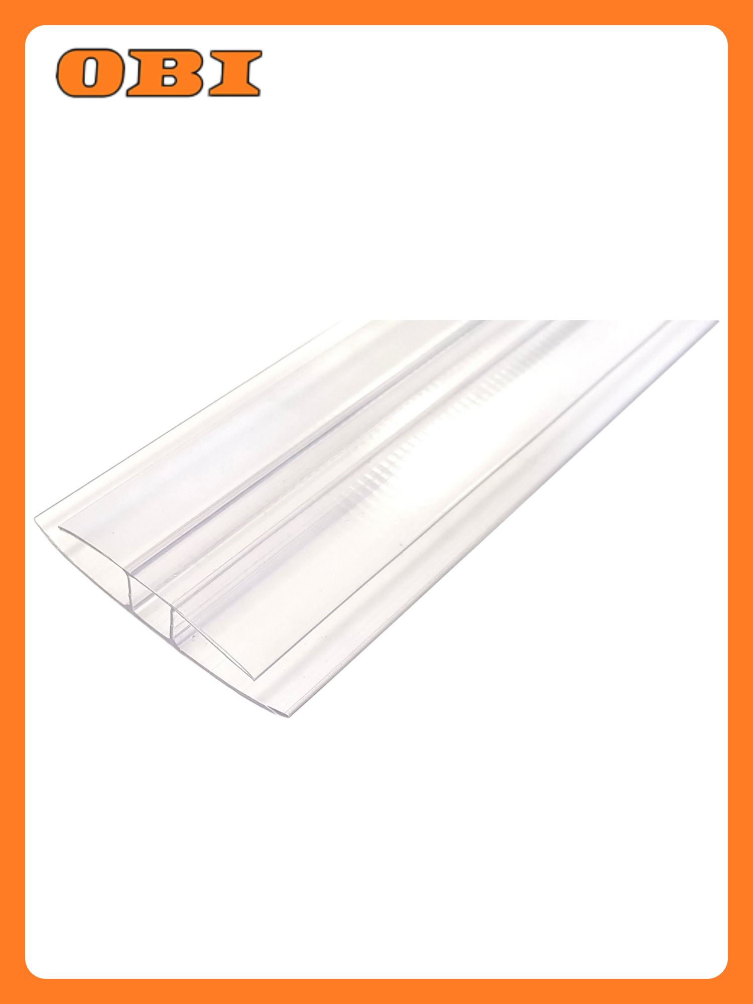 Профиль стыковочный Novattro, для поликарбоната, прозрачный, 3000x500x9 мм