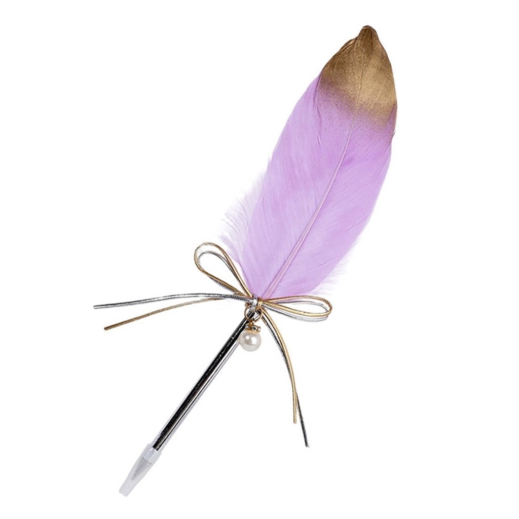 Шариковая ручка в стиле ретро с перьями, эргономичный захват, плавное письмо для студентов, пишущих