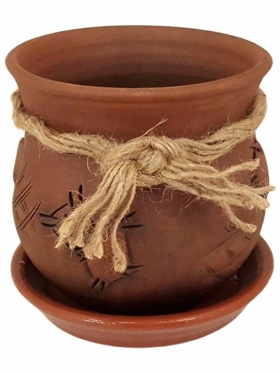 Цветочный горшок "Мешок "№1, глина, керамика, ручная работа