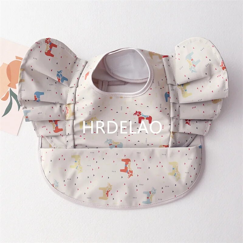 Мягкие детские нагрудники Baby Bibs с карманом для кормления Белый, BIBIs