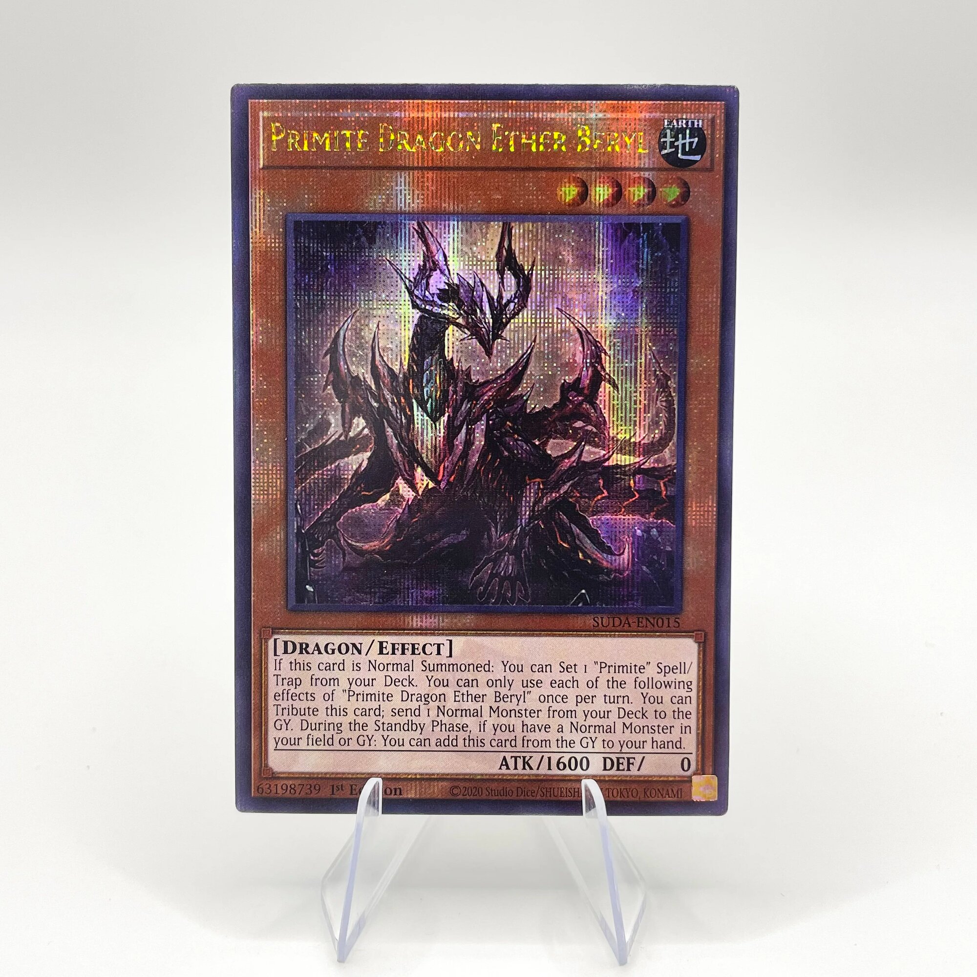 Коллекционная карта YuGiOh Foil Card Dark Magician SUDA-EN015