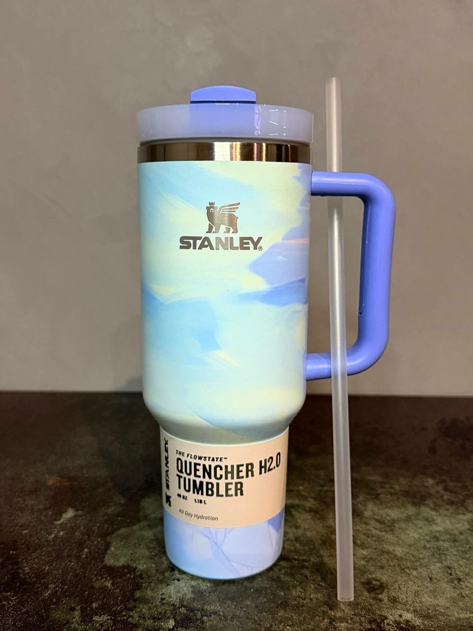 Термокружка Stanley FlowState с трубочкой 1,18 л / Морская волна