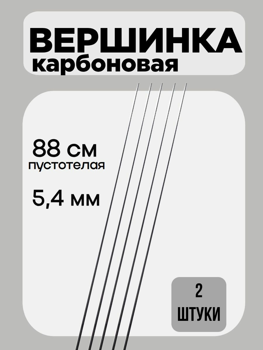 Хлыстик пустотелый карбон 5,4 мм (2 штуки)25802