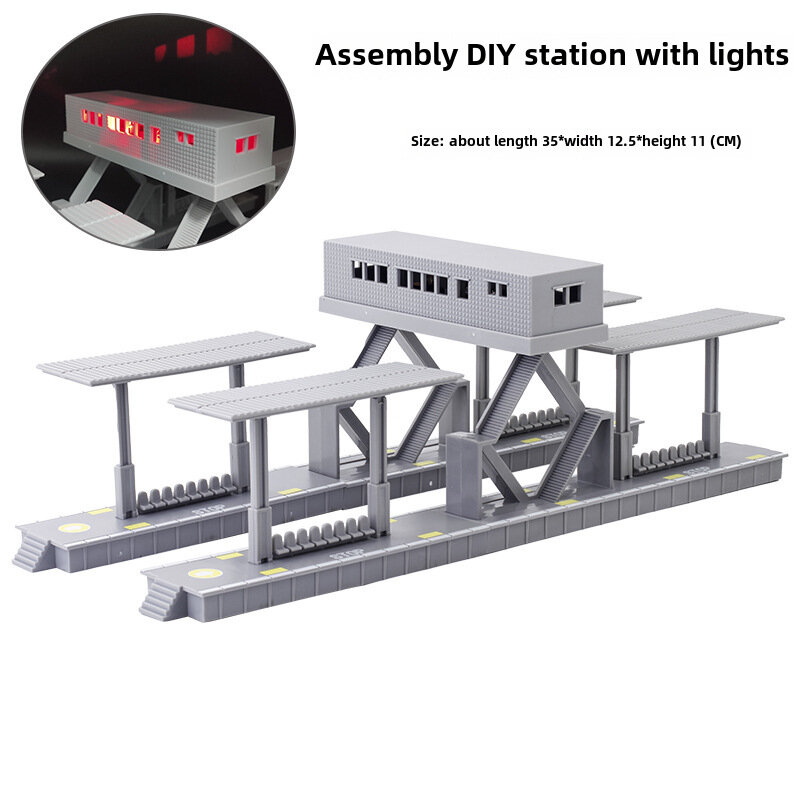 Игрушка Железнодорожная: Прочная Станция Метро и Платформа Поезда с Павильоном Ожидания - Реалистичная Симуляция для Энтузиастов От 15 Лет