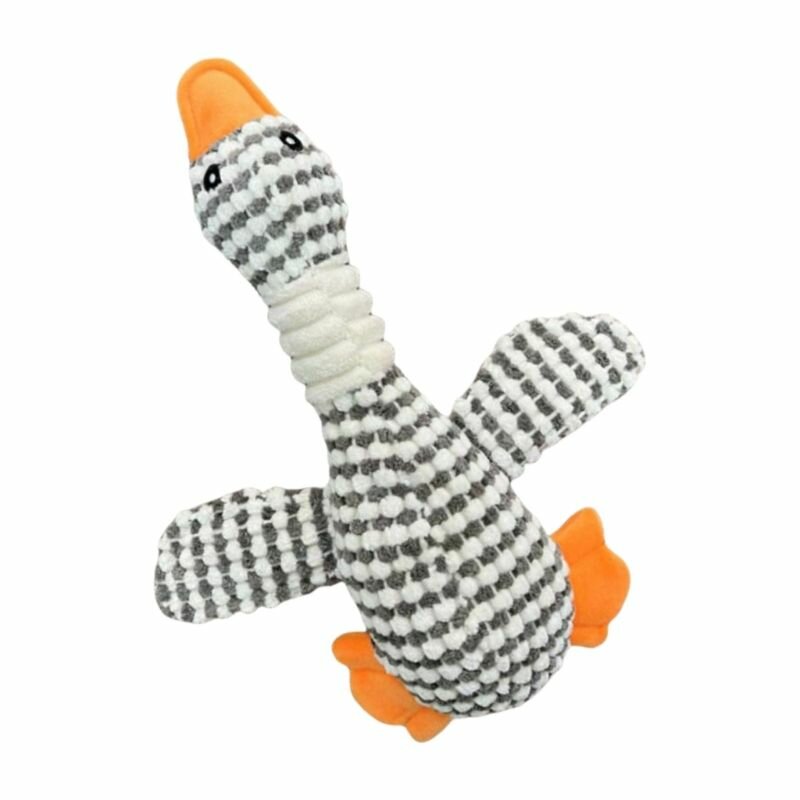 Игрушка для домашних животных "Ананасовый бархатный гусь"-Ананасовый Белый гусь