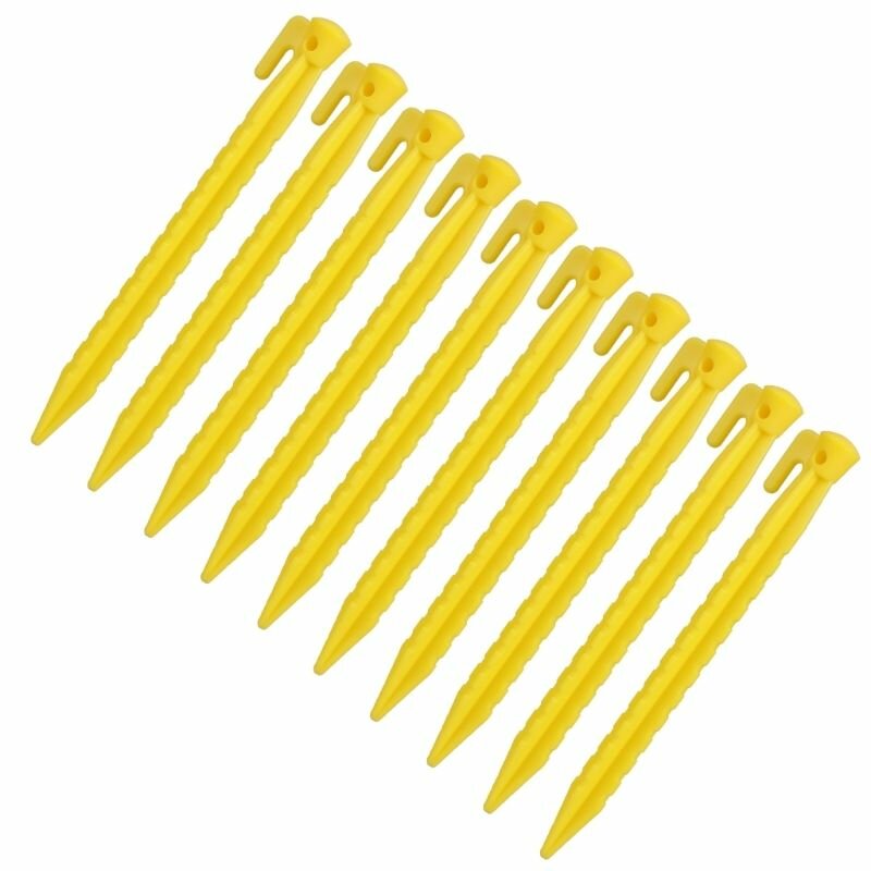 1 комплект из 10 пластиковых гвоздей для пола кемпинга на открытом воздухе, гвозди альпинистской палатки, аксессуары ветрозащитного навеса, усиление тканью