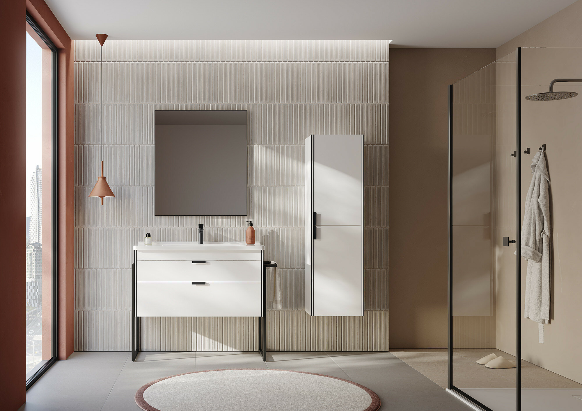 Комплект мебели Orka Trio, для ванны, напольный, стильный, 60см