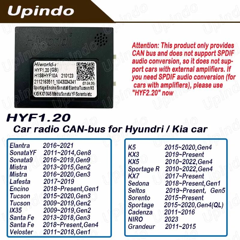 Автомобильные аксессуары, адаптер декодера шины CAN для Hyundai Tucson ix45 Elantra Sonata Santa Fe KIA K5 KX5 KX7 Sportage Seltos