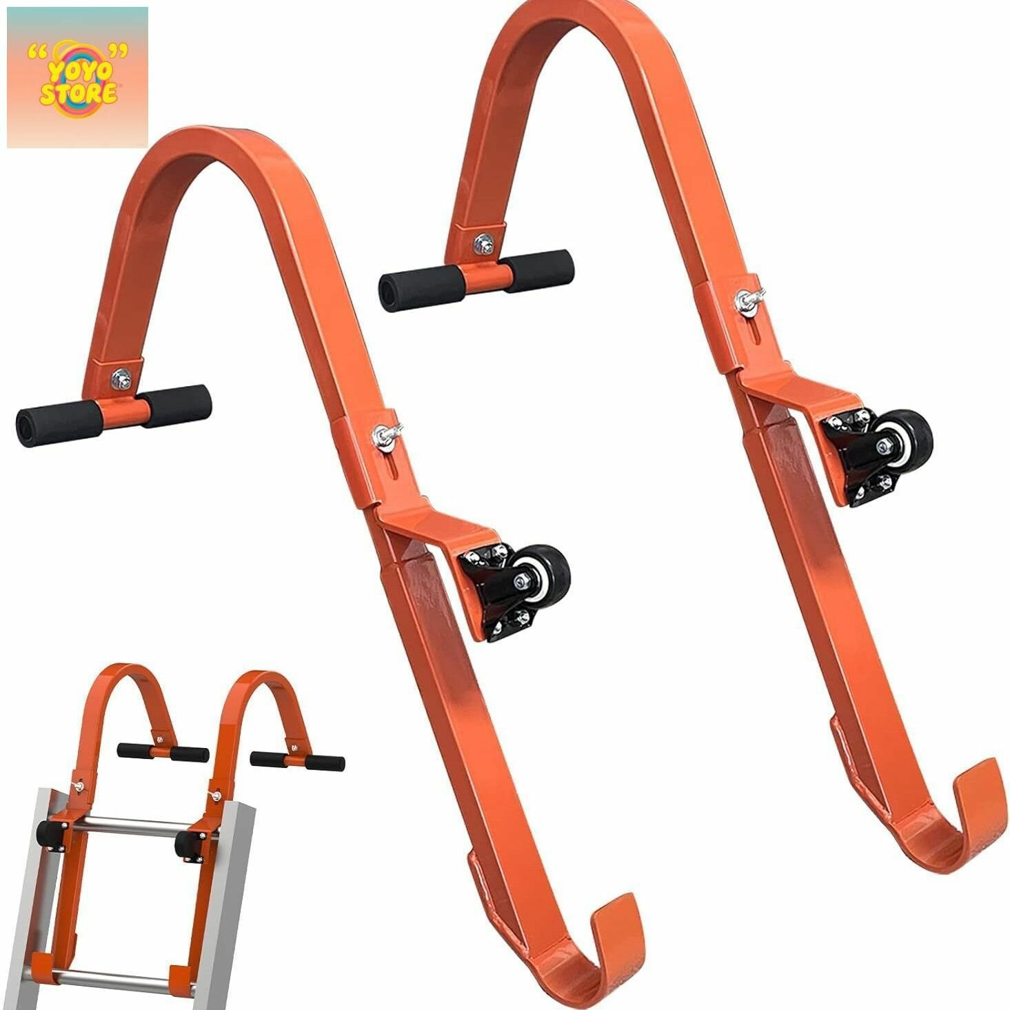 Лестничные крюки для конька крыши с колесом, стабилизатор лестницы Min-