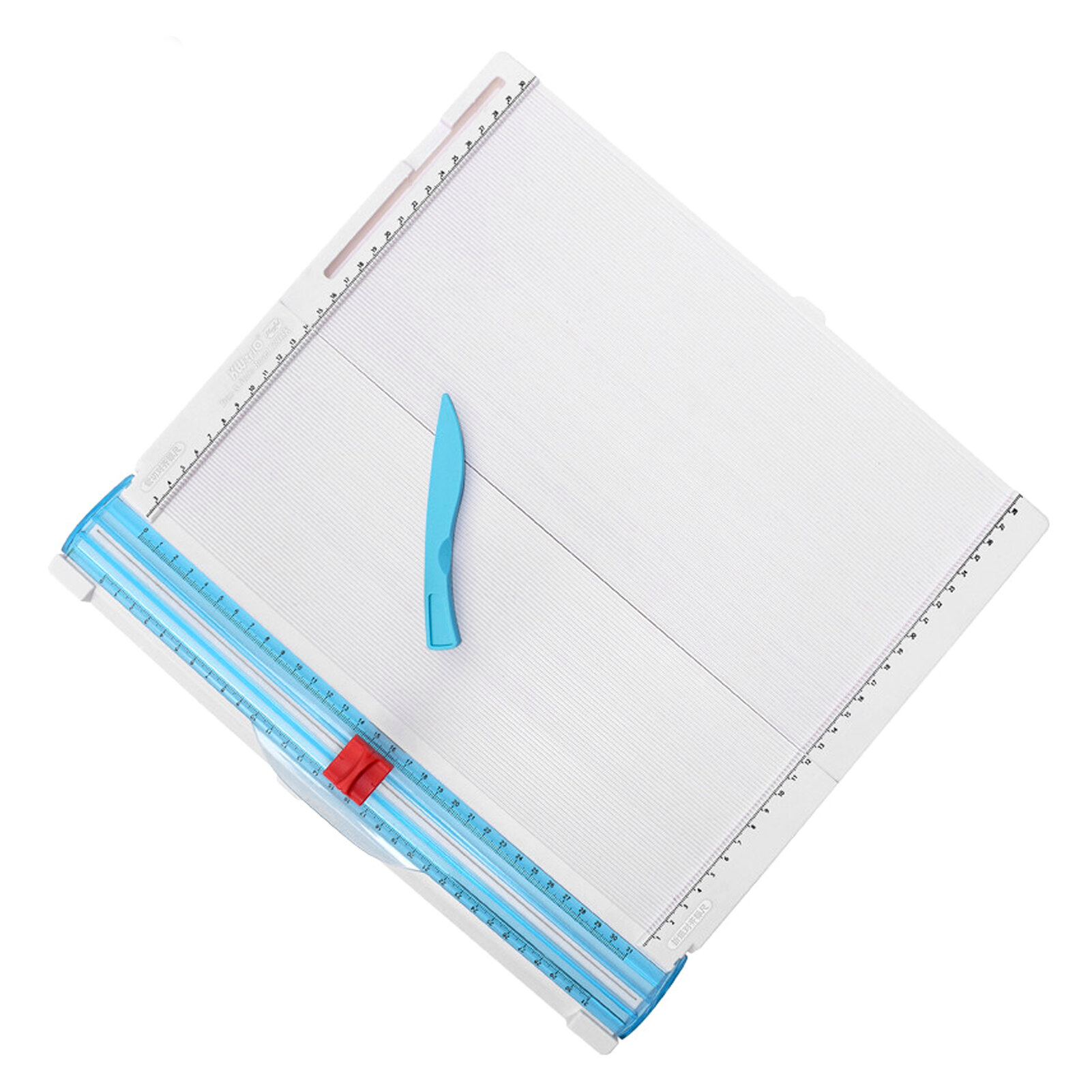 KW-trio 2-In-1 Настольный нож для резки бумаги Складной триммер для рукоделия Длина резки 12.2 дюйма (310мм) с ножом прямого реза Функция линии складывания Дизайн с масштабом Канцелярские товары для дома и офиса Для бумаги Ламинированные фотографии