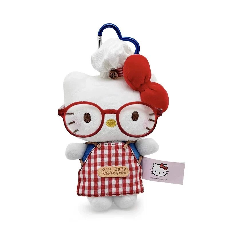 Подлинный брелок Hello Kitty, маленькая кукла, подвеска для рюкзака, милый аксессуар Hello Kitty в виде кота, подарок