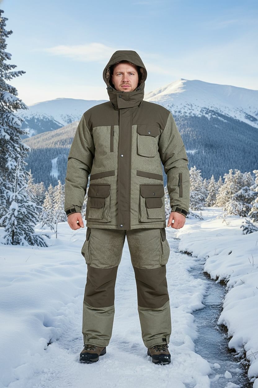Зимний костюм "Урал" Бабек из ткани Исландия