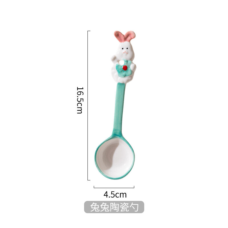 Новая симпатичная керамическая ложка в форме сердца, детская столовая ложка, высококачественная ложка, десертная ложка, суповая ложка с длинной ручкой.
