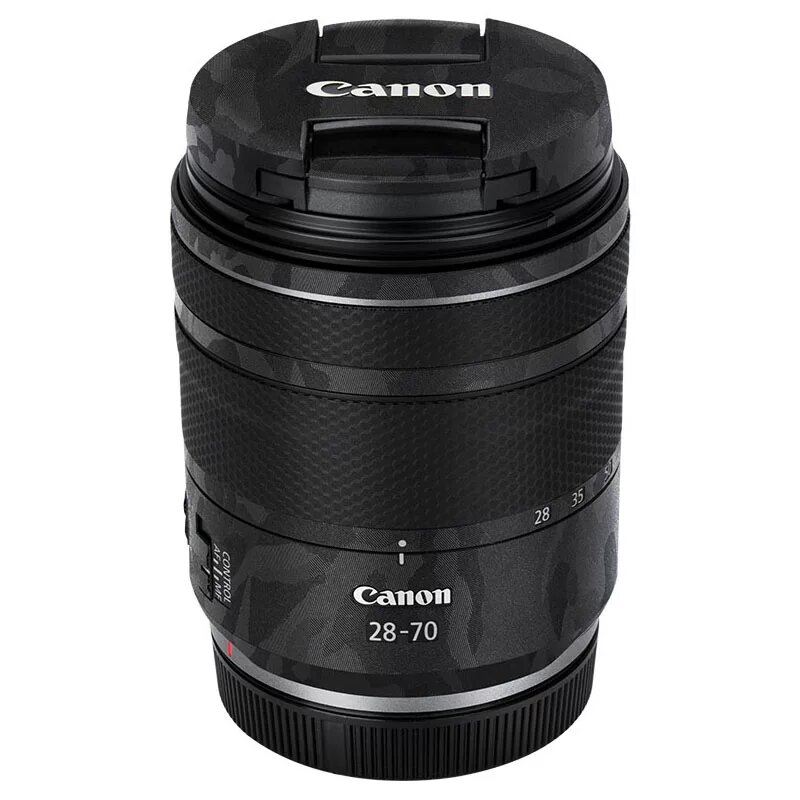 JJC Защитная пленка для объектива Canon RF28-70mm с черным камуфляжным узором - Полное покрытие для беззеркальных камер
