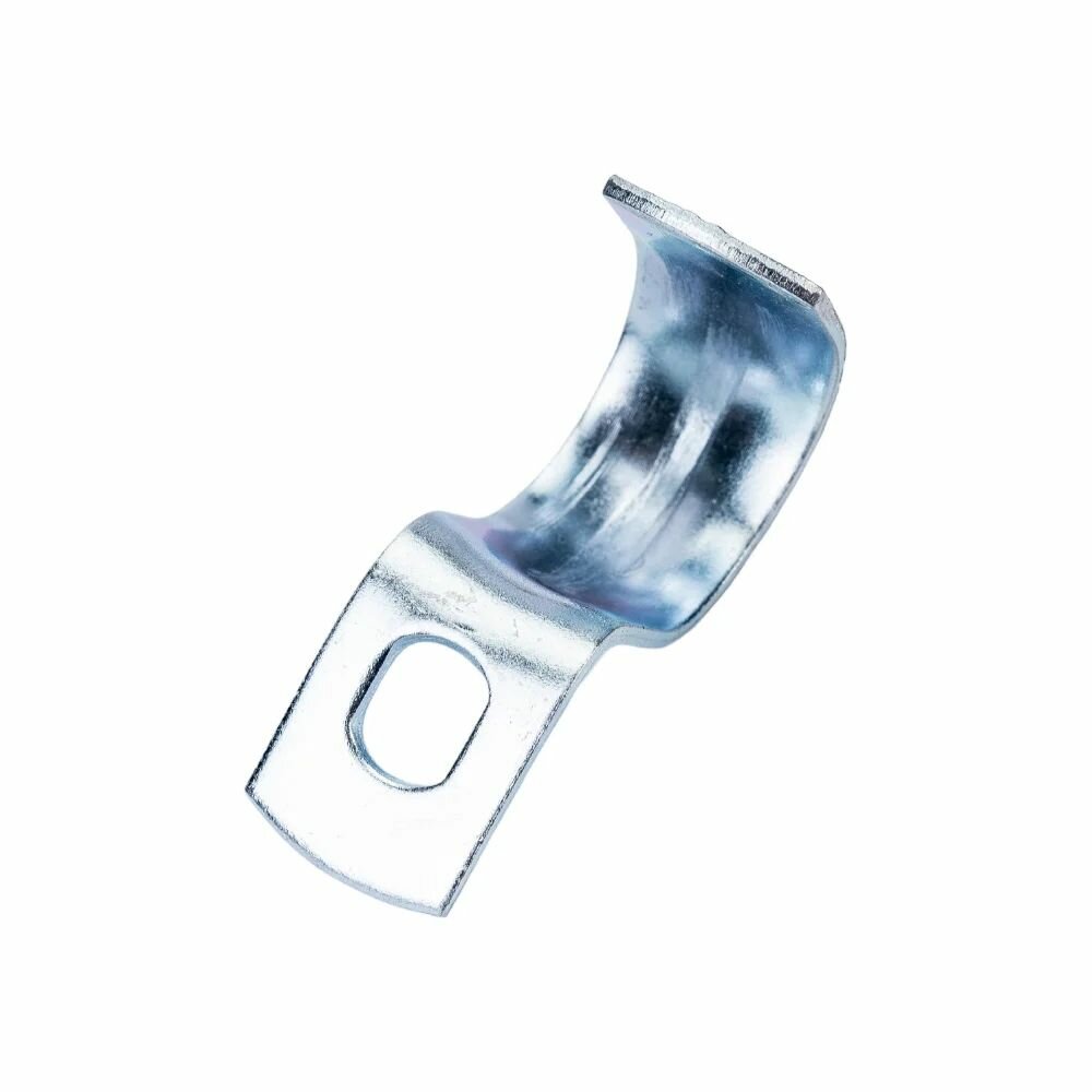 Оцинкованная скоба с одним отверстием Экопласт для трубы D16 мм, 5 шт. 43716-5