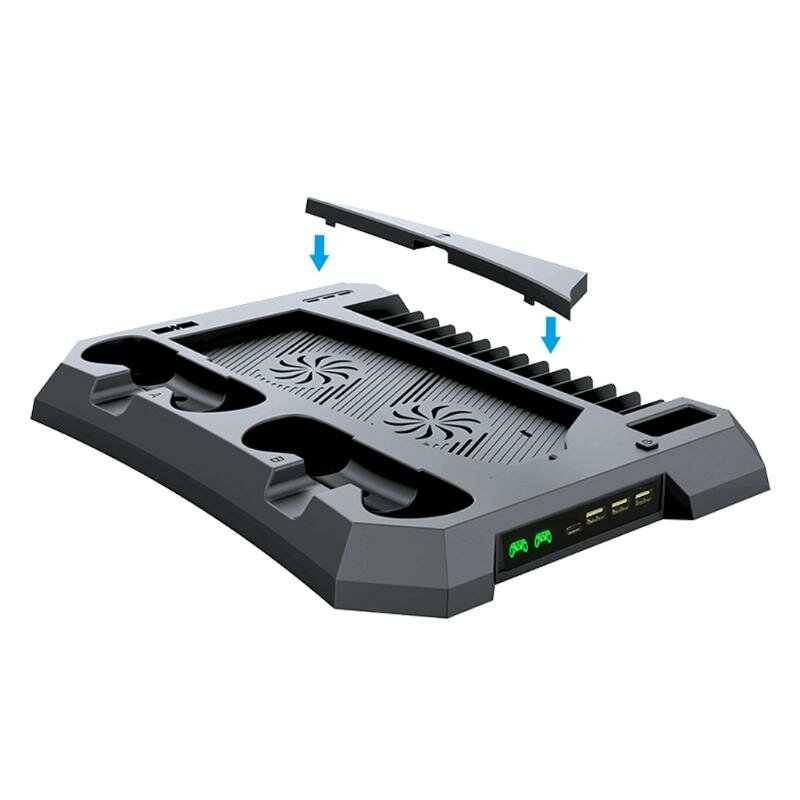 Вертикальная подставка для цифровой версии с вентилятором и зарядкой, Черный