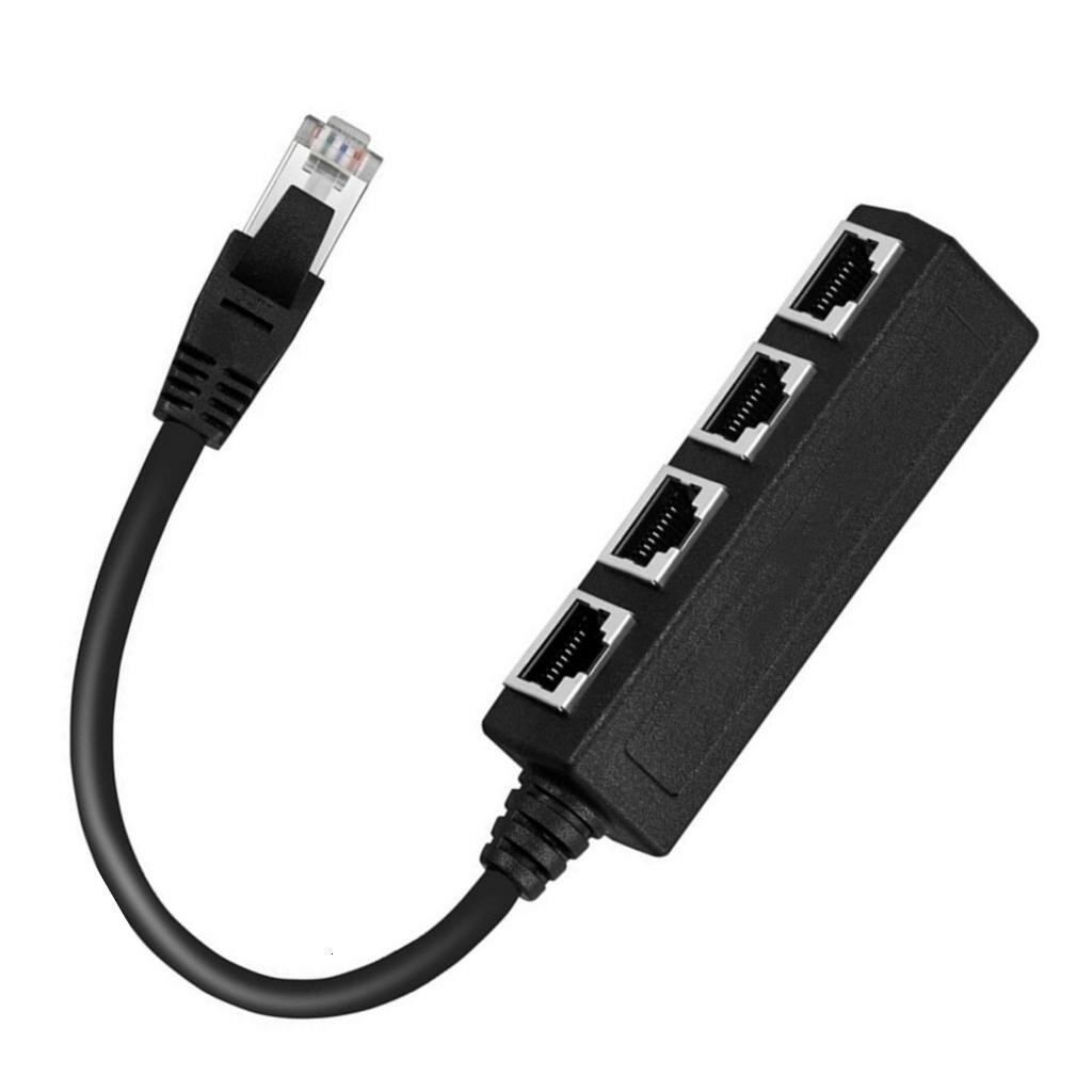 Разветвитель RJ45, 1 мужской на 4 женских