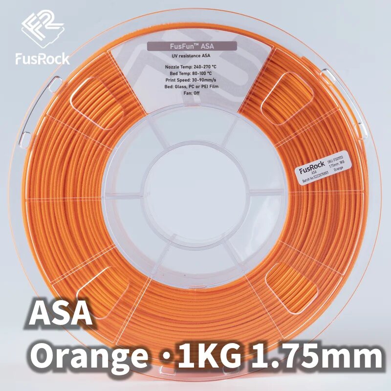 FusRock 3D Printer Filament ASA ASA-Orange-1KG-1.75