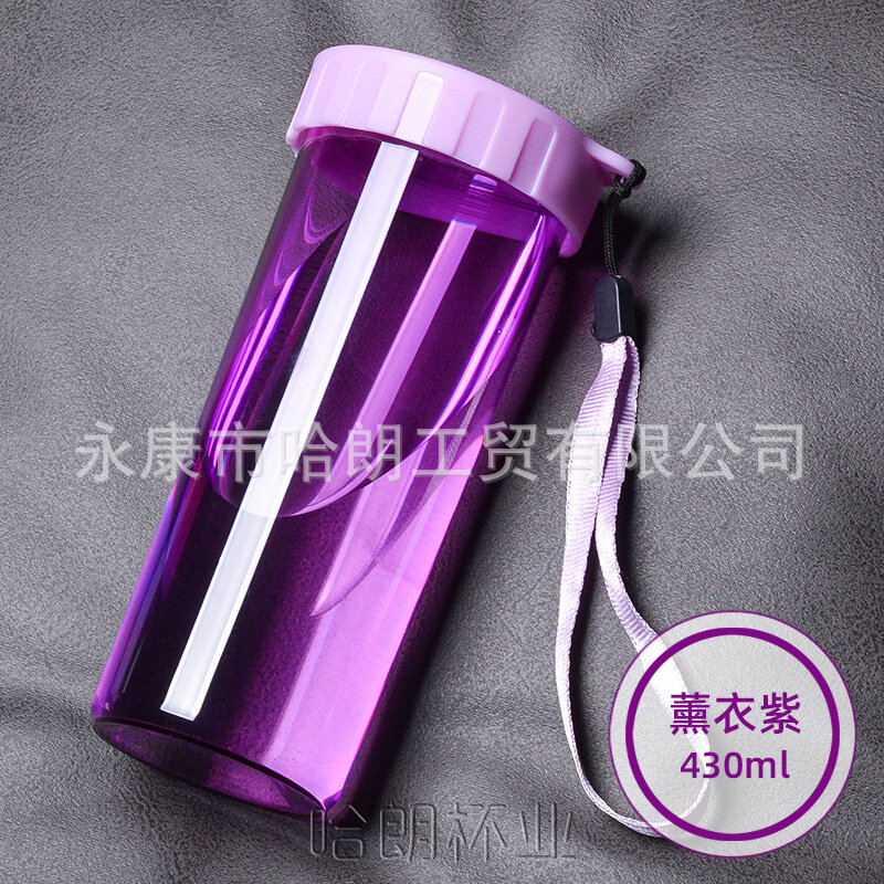 Пластиковый стакан из ПК с утолщенной стенкой, объем 430мл или 430мл-500мл, лавандово-фиолетовый, кастомизация логотипа