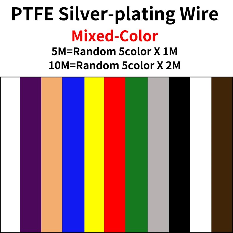 5 м/10 м PTFE посеребренный провод 10AWG-226AWG высокой чистоты OFC электронный HiFi аудио динамик наушники DIY сигнальный медный кабель