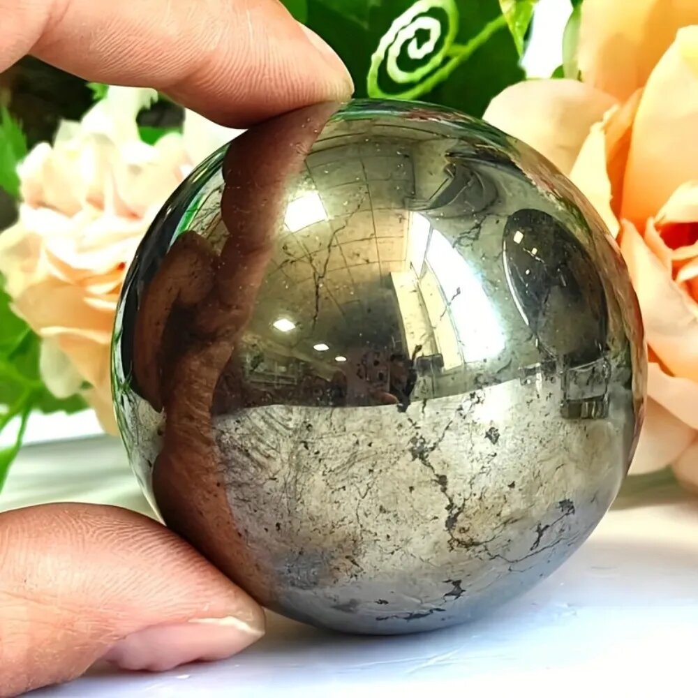 Полированный пирит шар 4.5-5cm
