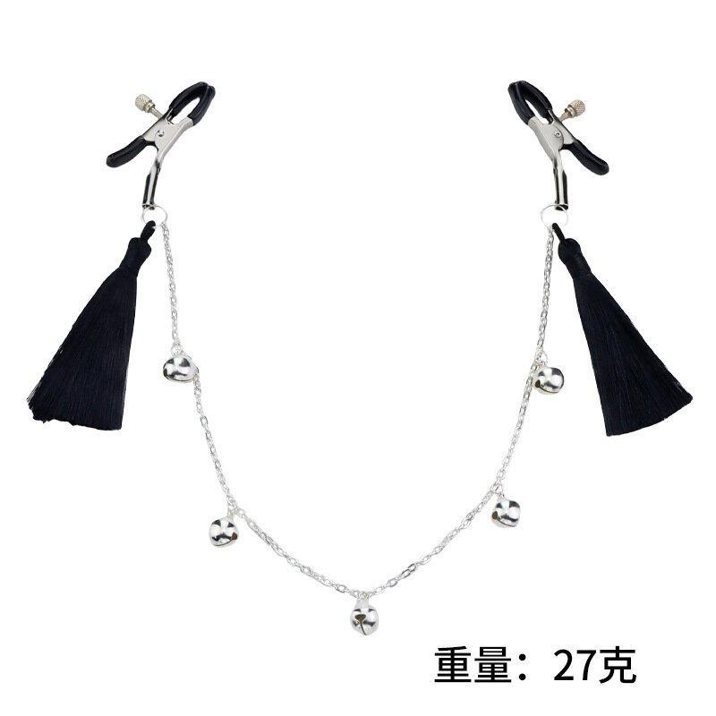 SM колокольчик с бахромой секс-игрушка секс-игрушка стимулирующий колокольчик Черный серебряный зажим для сосков с