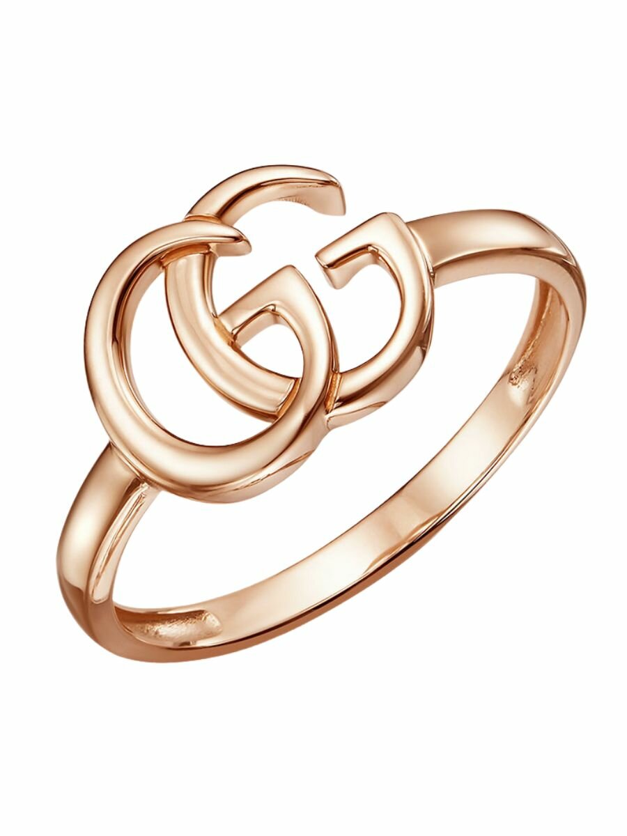 Кольцо тонкое, красное золото, 585 проба