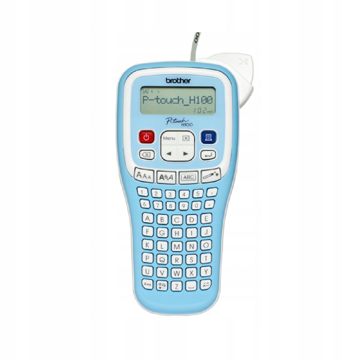 Принтер этикеток Brother PT-H100, синий, для термопечати, переносной
