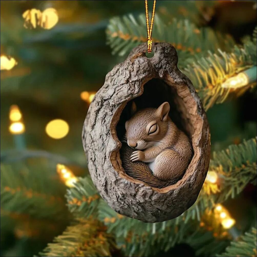 Декоративная елочка, акрил, для елки, 8см, цвет C, подарочная упаковка