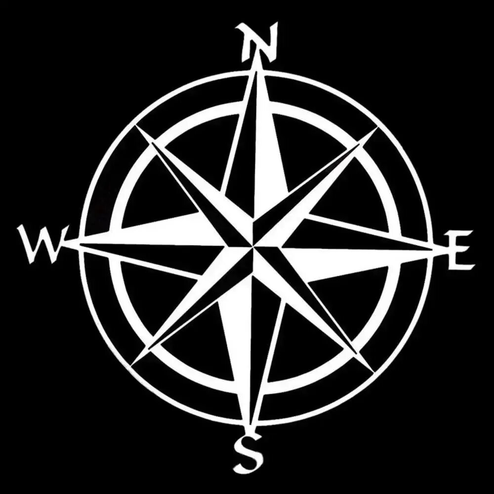 Креативный компас 15x15 см, мотоциклетная фотография, автомобильная фотография, задняя наклейка, аксессуары