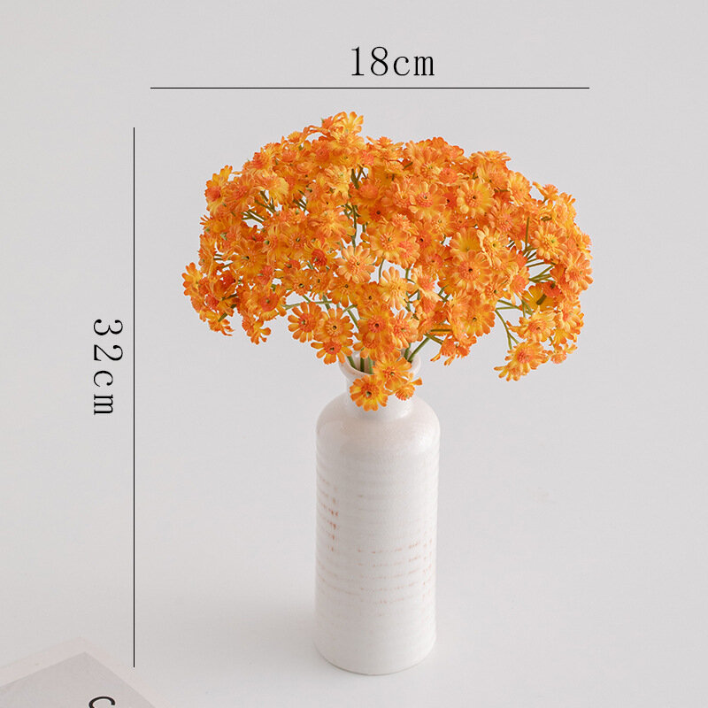 Искусственные цветы Шумен Маленькая Ромашка Букет из сухих цветов Композиция для гостиной Настольная цветочная композиция Набор ваз из шелковых цветов Высококачественный вид