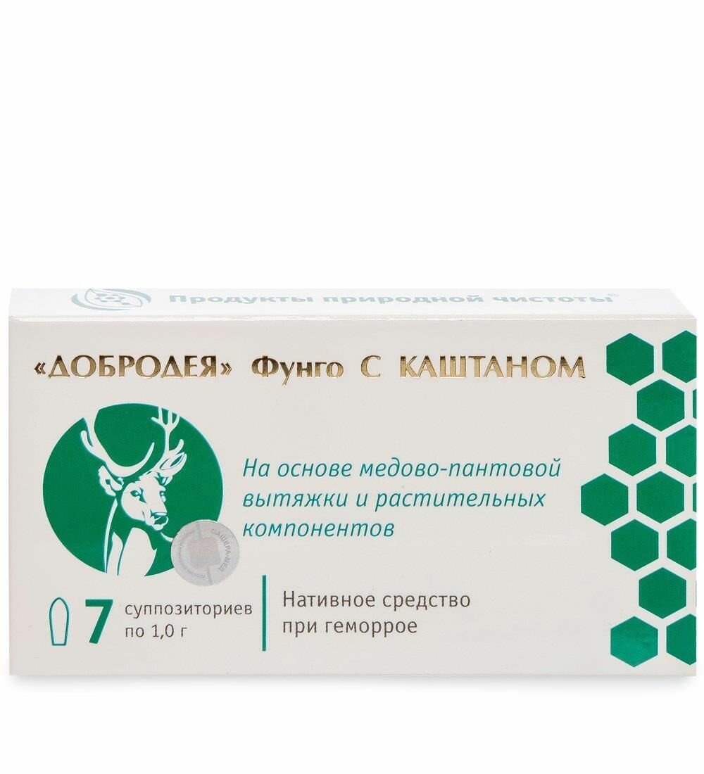 Добродея Фунго с каштаном -Крем-мазь натуральная нативная (в суппозиториях) A2134460 Сашера-Мед