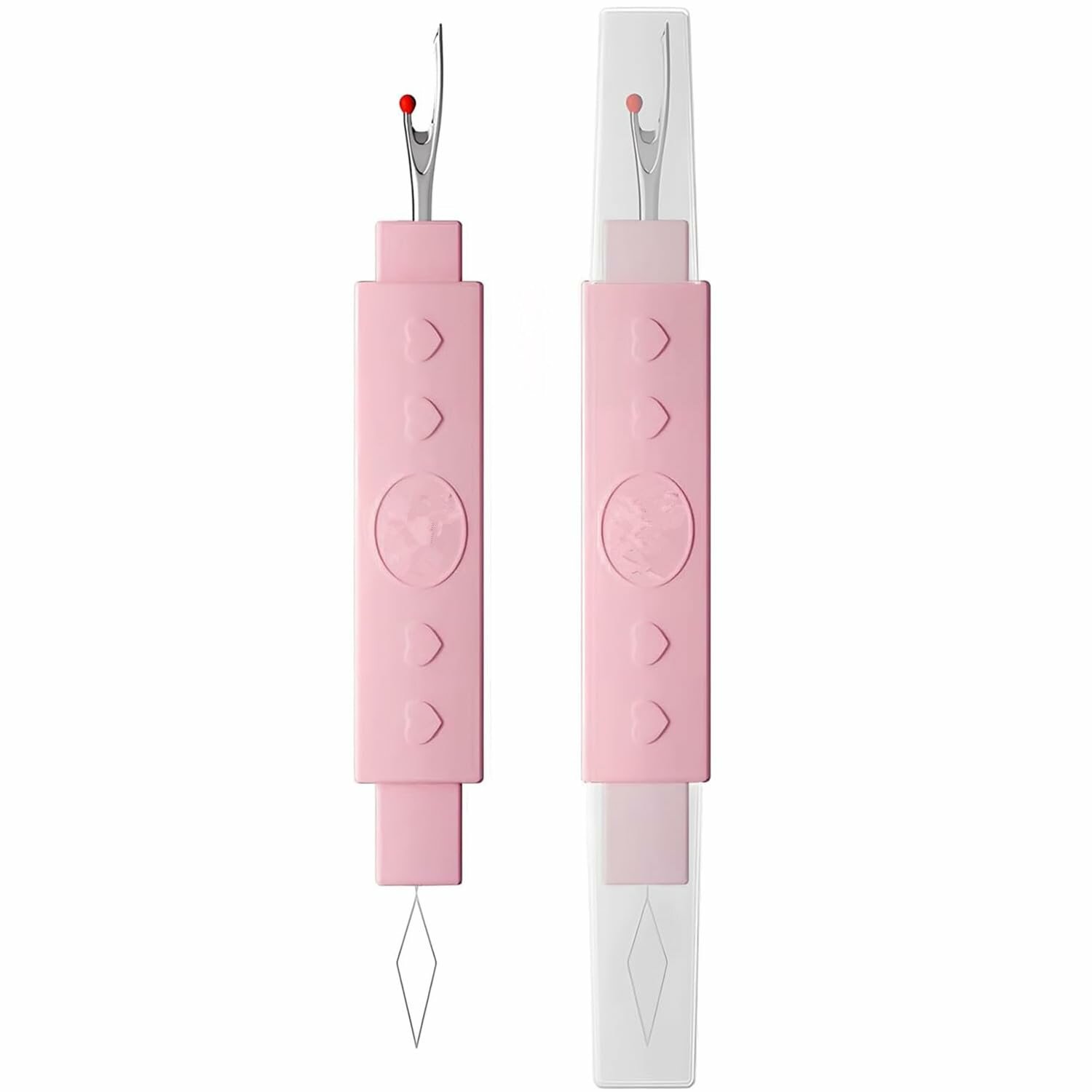 2 в 1 ручной ниткодержатель для швейных игл стриппер автоматический ниткодержатель розовый 2шт