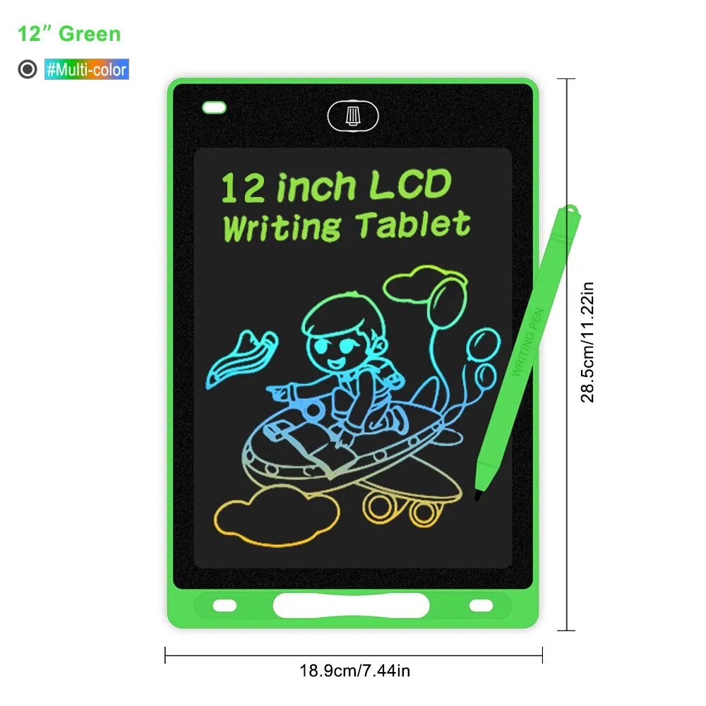 12 - дюймовый жидкокристаллический цветной экран Детский электронный планшет, рукописная доска, инструменты для рисования, детские игрушки
