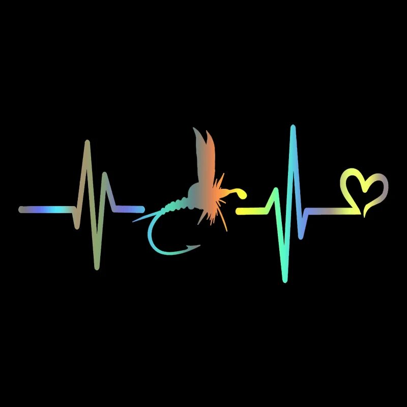 Наклейки на авто Рыболовный крючок нахлыстом водонепроницаемые наклейки на машину наклейка для авто автонаклейка стикер этикеты винила наклейки стайлинга автомобилей украшения на бампере автомобиля заднее стекло S60222 Laser