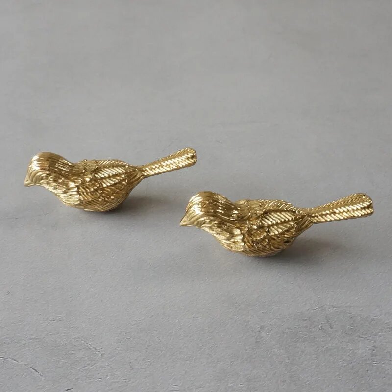 Латунные ручки для мебели Lucky Bird Brass bird-1 2pc
