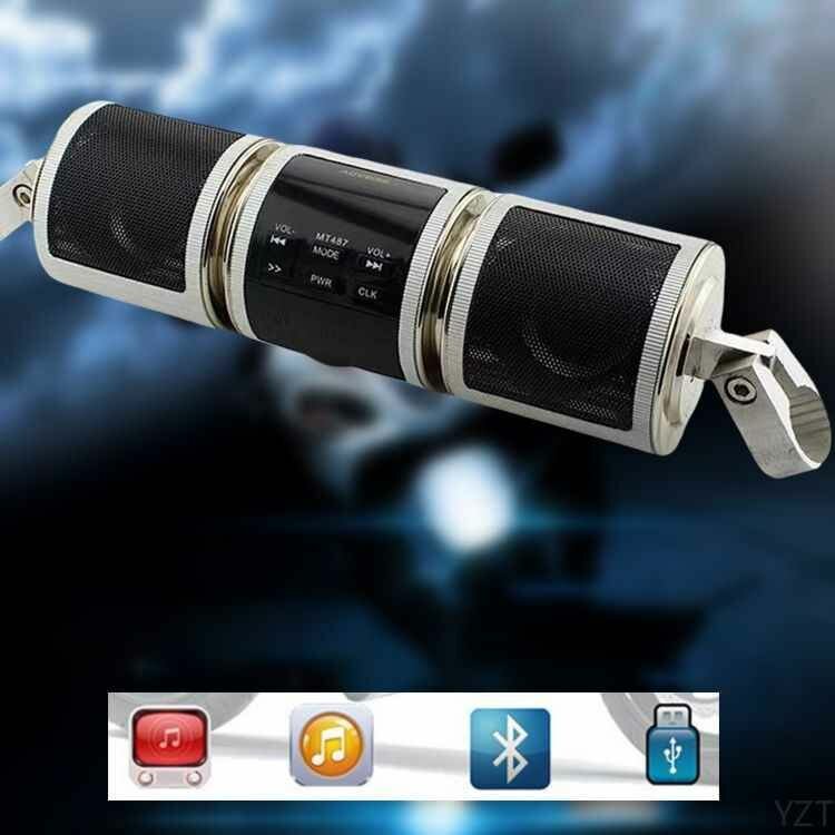 Стереодинамик для мотоцикла с Bluetooth, Водонепроницаемый, AUX-вход, USB, FM-радио