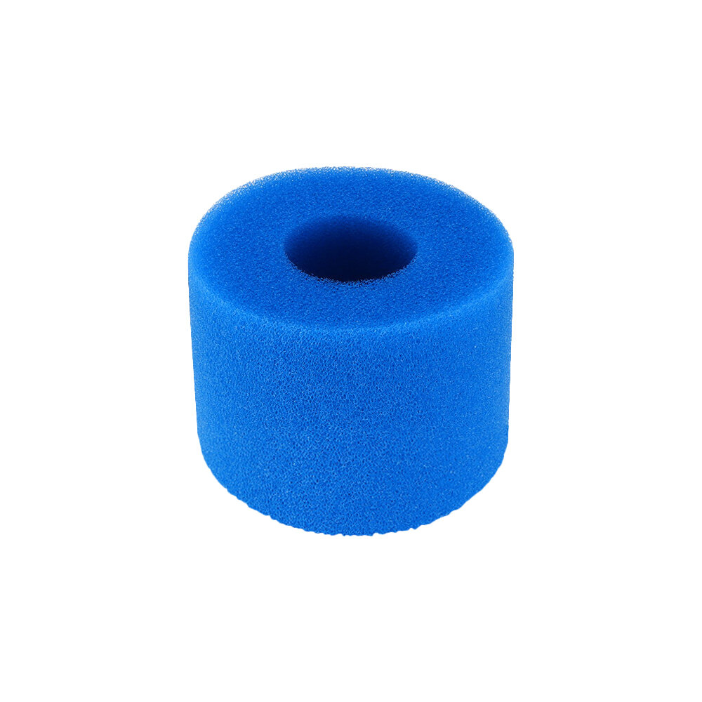 Фильтр для бассейна Intex тип S1, фильтр для бассейна, пена картриджа фильтра бассейна, пена фильтра бассейна, återиспользуемый, моемый, синий, 10.8 x 7.3 см, материал ПУ губка, центр дырка сверлена approx.40mm, упаковка 13*8*2cm, вес 20g, 1 шт.