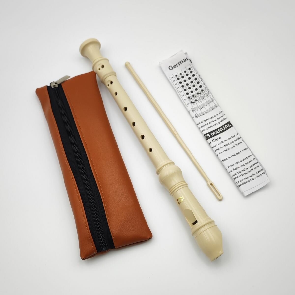 Блокфлейта сопрано, немецкая система, цвет белый