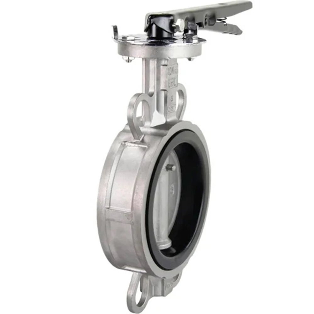 Затвор дисковый поворотный DN. ru 304-304-EPDM-2W-Fb-H Ду50 Ру16, корпус - нержавеющая сталь 304, диск - нержавеющая сталь 304, уплотнение - EPDM, межфланцевый, с рукояткой, с ISO-фланцем F05, квадрат 9х9