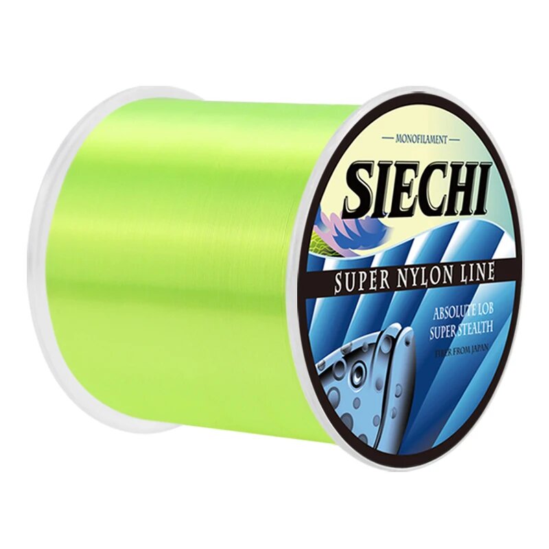 SIECHI нейлоновая леска 500м, Green/Yellow, 5.0, 2-35LB