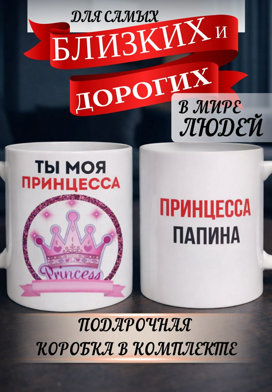 Кружка подарок "Принцесса папина"
