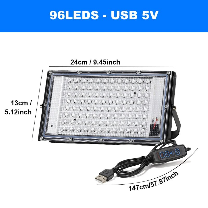 96 LEDs USB 5V LED лампа для растений