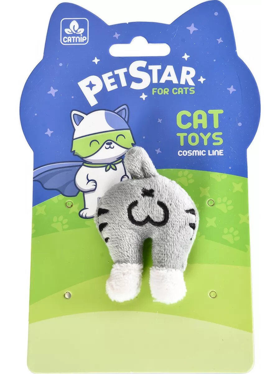 Игрушка для кошек PET STAR попка кота, плюшевая 4.7-7.7см