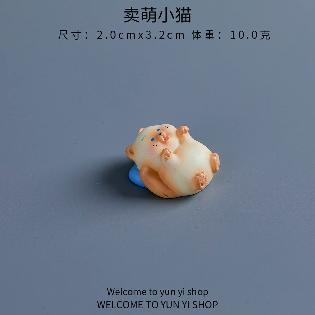 Маленькая сиамская кошка для декора компьютера, монитора телевизора, автомобильной навигации, приборной панели, миниатюрного ландшафта, домашнего украшения