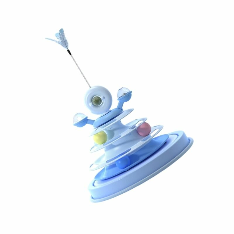 Поворотный стол для кошек self-hey funny cat stick mint ball забавная игрушка кошек-deep sea blue