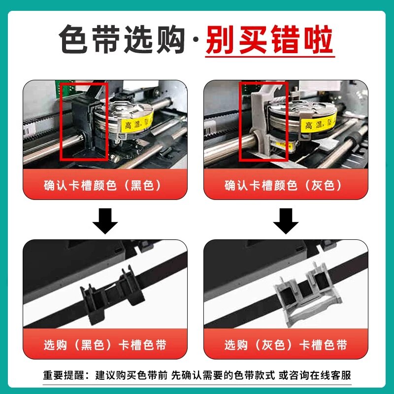 Цветная лента для матричного принтера Gappuwei TH-880, серая лента для печатающей головки, держатель ленты, картридж с