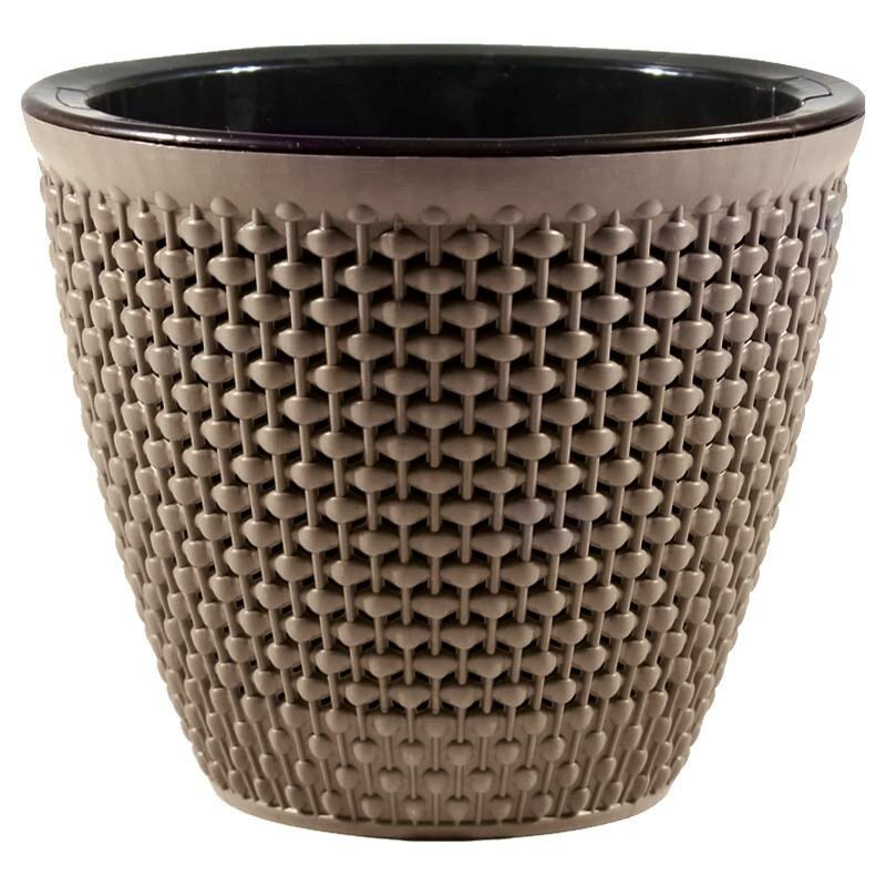 Кашпо ротанг 2.25Л мокачино 150*175*175 ВМС