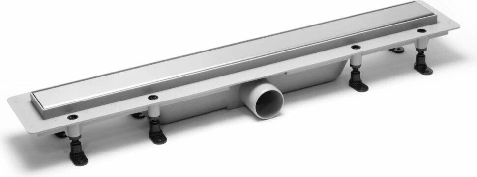 Душевой трап (лоток) PlastBrno Design 4 SZA4550 54,3 см, с решеткой, 2 в 1 под плитку, нержавеющая сталь